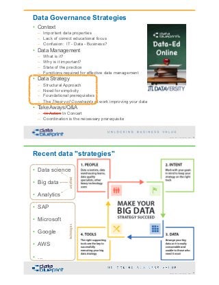 DataEd Slides: Data Management versus Data Strategy | PDF