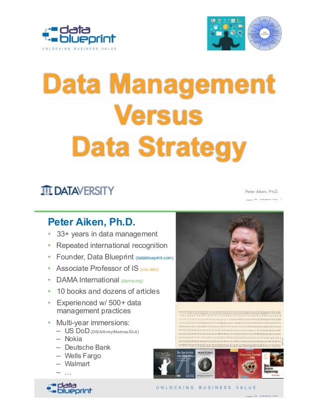 DataEd Slides: Data Management versus Data Strategy | PDF