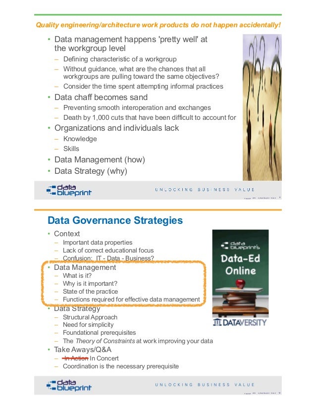 DataEd Slides: Data Management versus Data Strategy | PDF