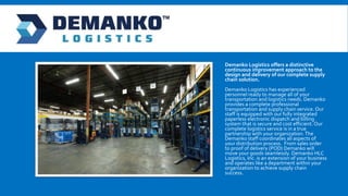 DEMANKO LOGISTICS OVERVIEW PRESENTATION | PPT