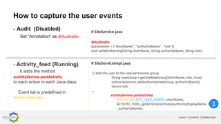 Alfresco devcon 2019: How to track user activities without using the ...