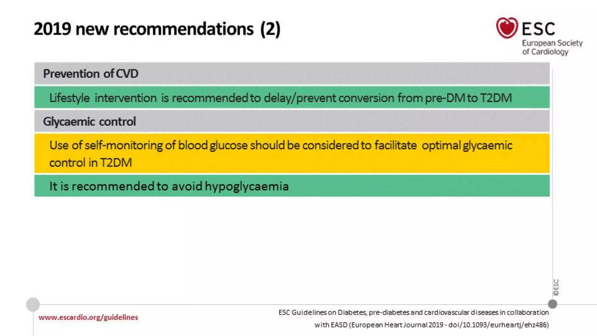 2019 ESC Guidelines on Diabetes and Cardiovascular Disease | PPTX