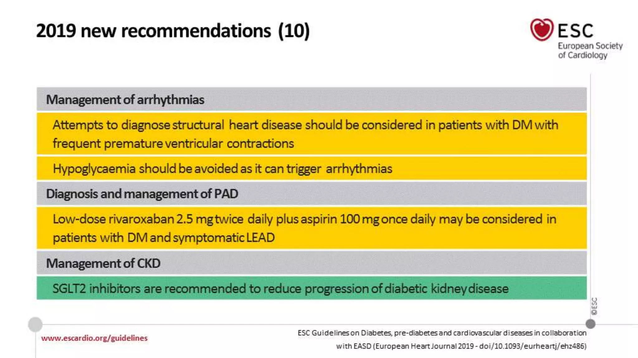 2019 ESC Guidelines on Diabetes and Cardiovascular Disease | PPTX