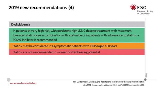 2019 ESC Guidelines on Diabetes and Cardiovascular Disease | PPT