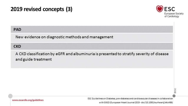 2019 ESC Guidelines on Diabetes and Cardiovascular Disease | PPT