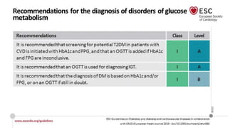2019 ESC Guidelines on Diabetes and Cardiovascular Disease | PPTX