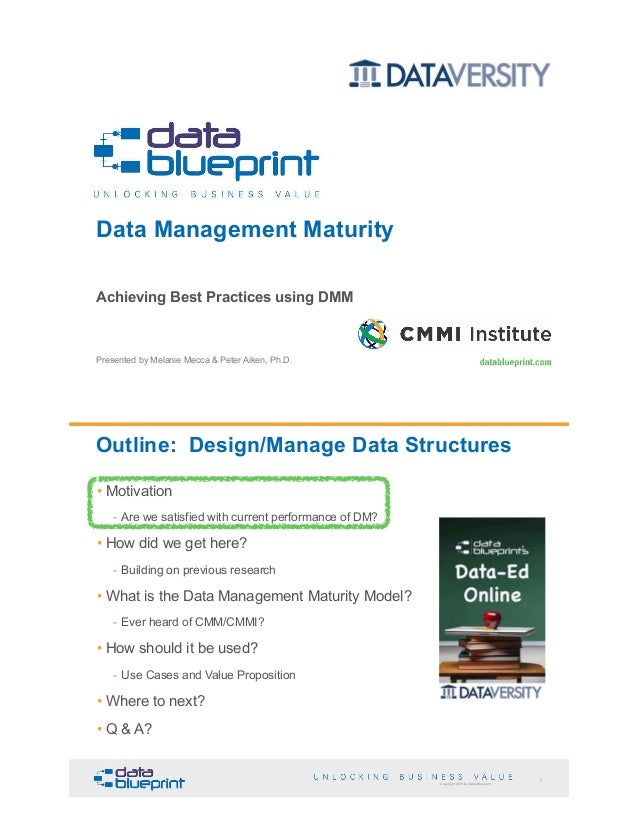 DataEd Slides: Data Management Maturity - Achieving Best Practices ...