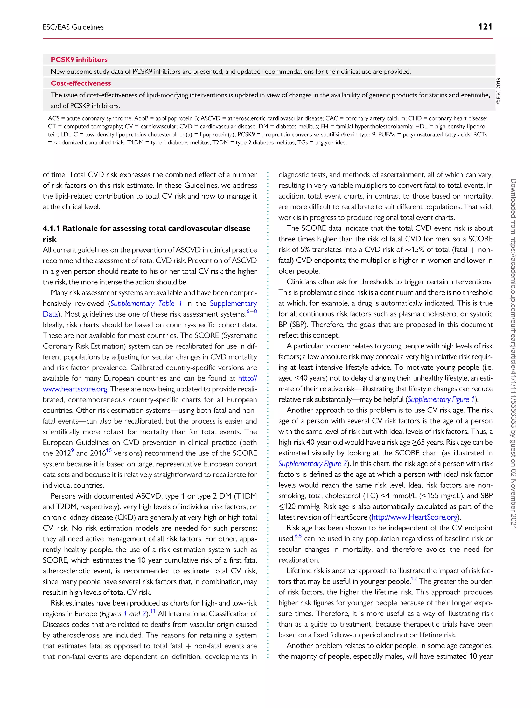 2019 ESCEAS (Dyslipidaemias) Guidelines for the management of ...