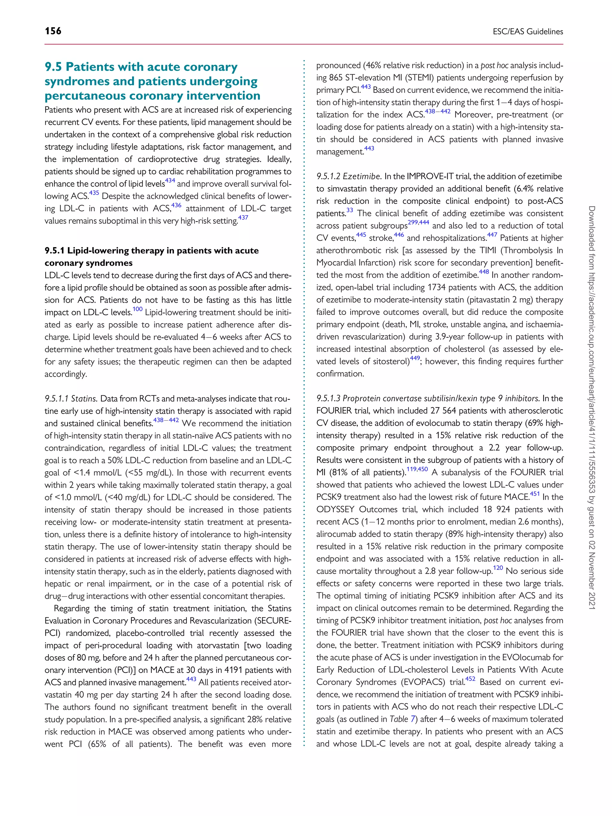 2019 ESCEAS (Dyslipidaemias) Guidelines for the management of ...