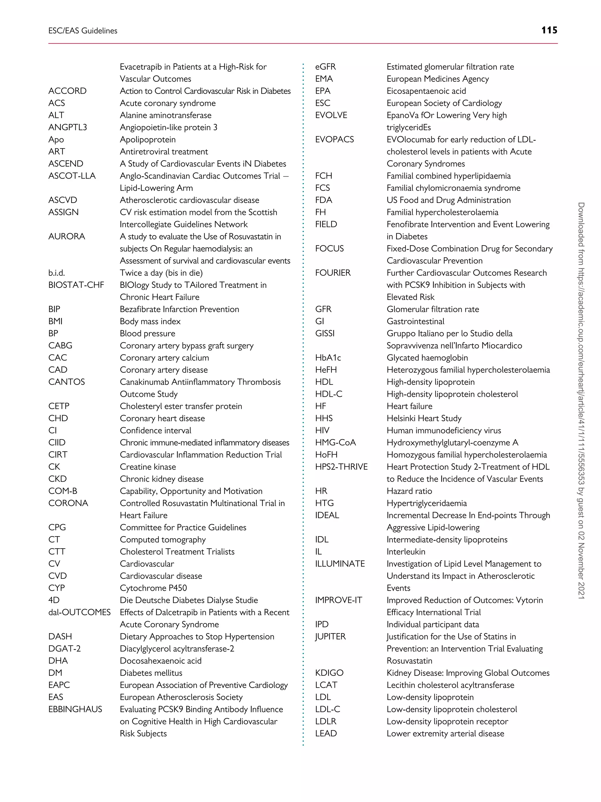 2019 ESCEAS (Dyslipidaemias) Guidelines for the management of ...