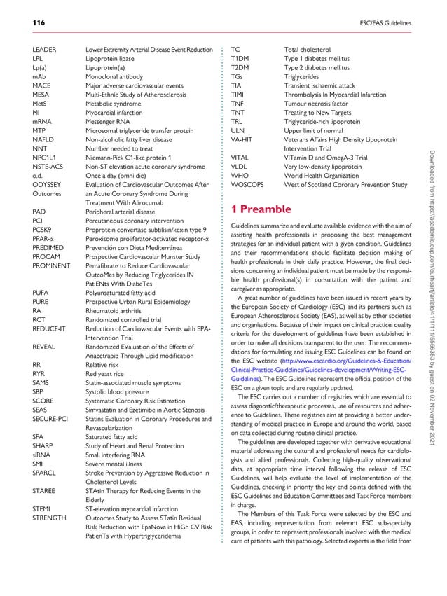 2019 ESCEAS (Dyslipidaemias) Guidelines for the management of ...