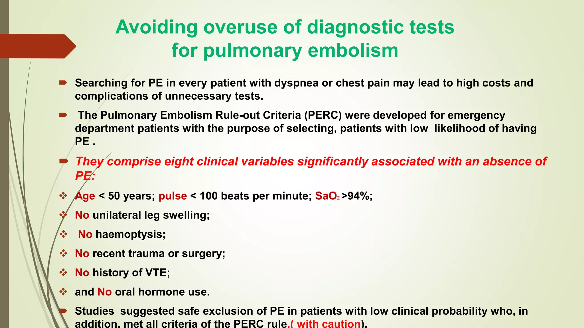 2019 ESC guidelines for pulmonary embolism | PPTX