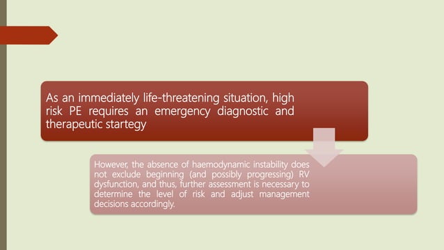 2019 ESC guidelines for pulmonary embolism | PPTX | Heart and ...