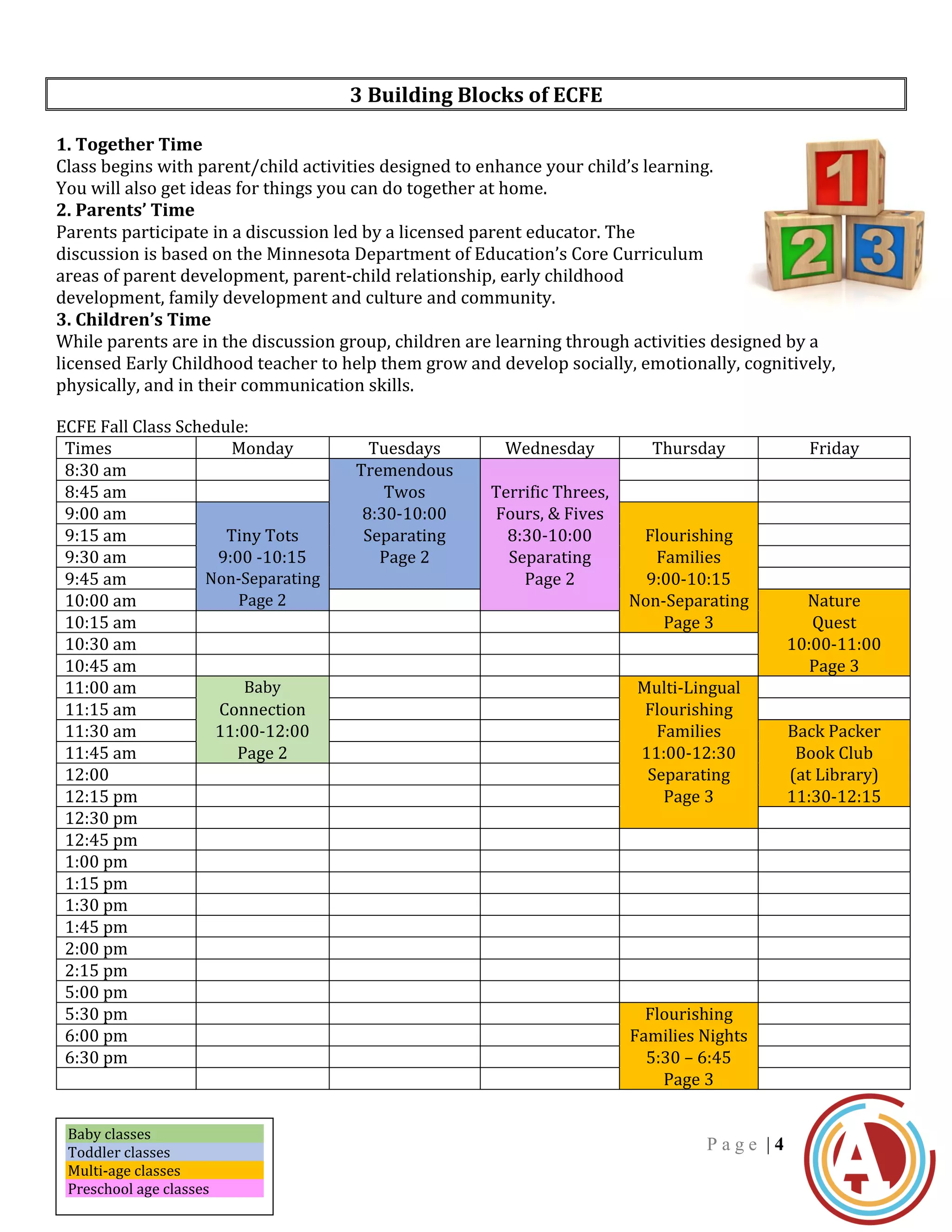 2019 ECFE Fall Brochure | PDF