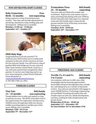 2019 ECFE Fall Brochure | PDF