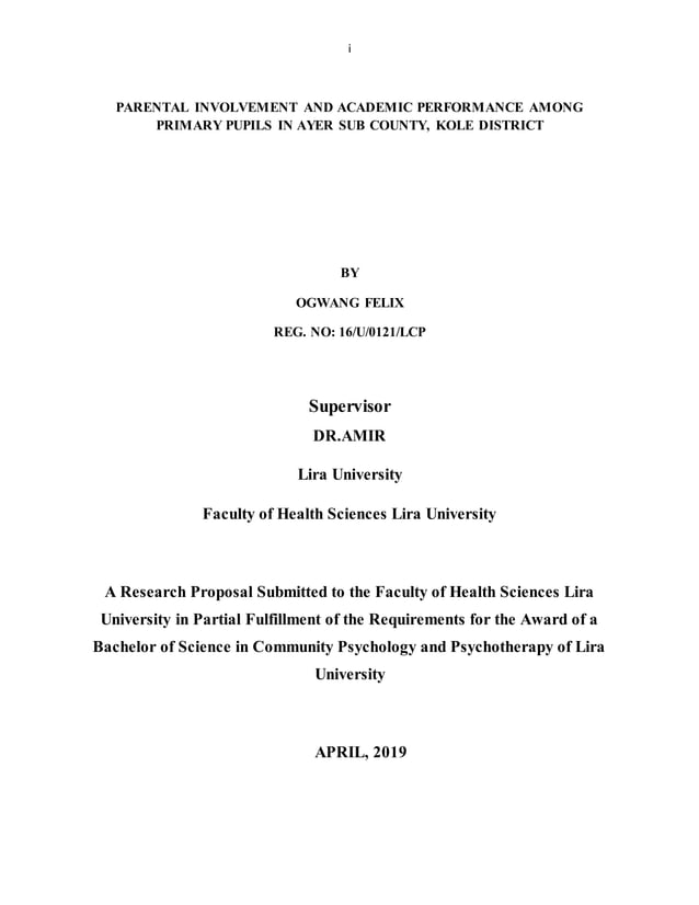 PARENTAL INVOLVEMENT AND ACADEMIC PERFORMANCE | DOCX | Primary ...