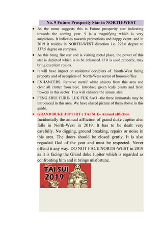 Guide to 2019 Annual flying star Feng shui | PDF