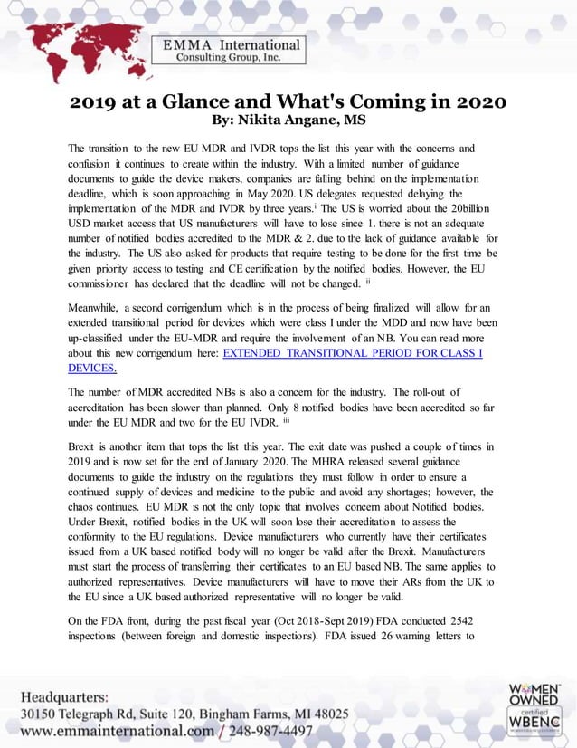 2019 at a Glance and What's Coming in 2020 | PDF
