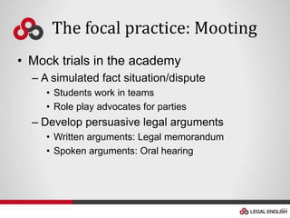 'Powerful' and 'powerless' language in oral advocacy at law school | PPTX