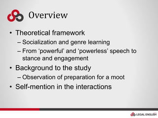 'Powerful' and 'powerless' language in oral advocacy at law school | PPT