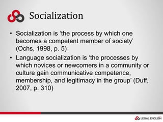 'Powerful' and 'powerless' language in oral advocacy at law school | PPT