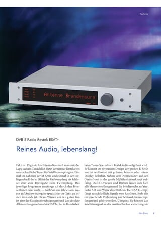 Testbericht Tuner RESTEK ESAT+ in HIFI STARS Juni 2019 | PDF