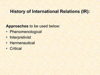 2019 History of Diplomacy | PPTX