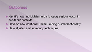2019 Implicit Bias Microaggressions and Ally Development Konate ...