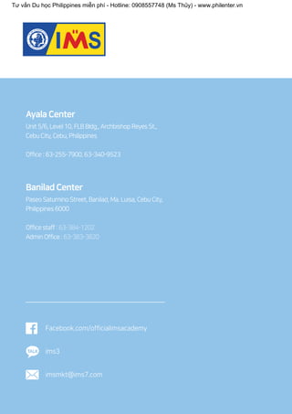 Brochure trường Anh ngữ IMS 2019 | PDF