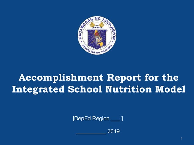 2019 ISNM PIR Accomplishment Report Template.ppt | Nutrition | Healthy ...