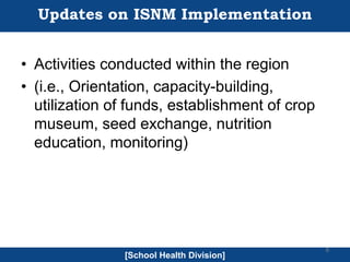 2019 ISNM PIR Accomplishment Report Template.ppt