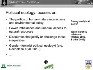 Political ecology and integrated landscape approaches: fruitful ...