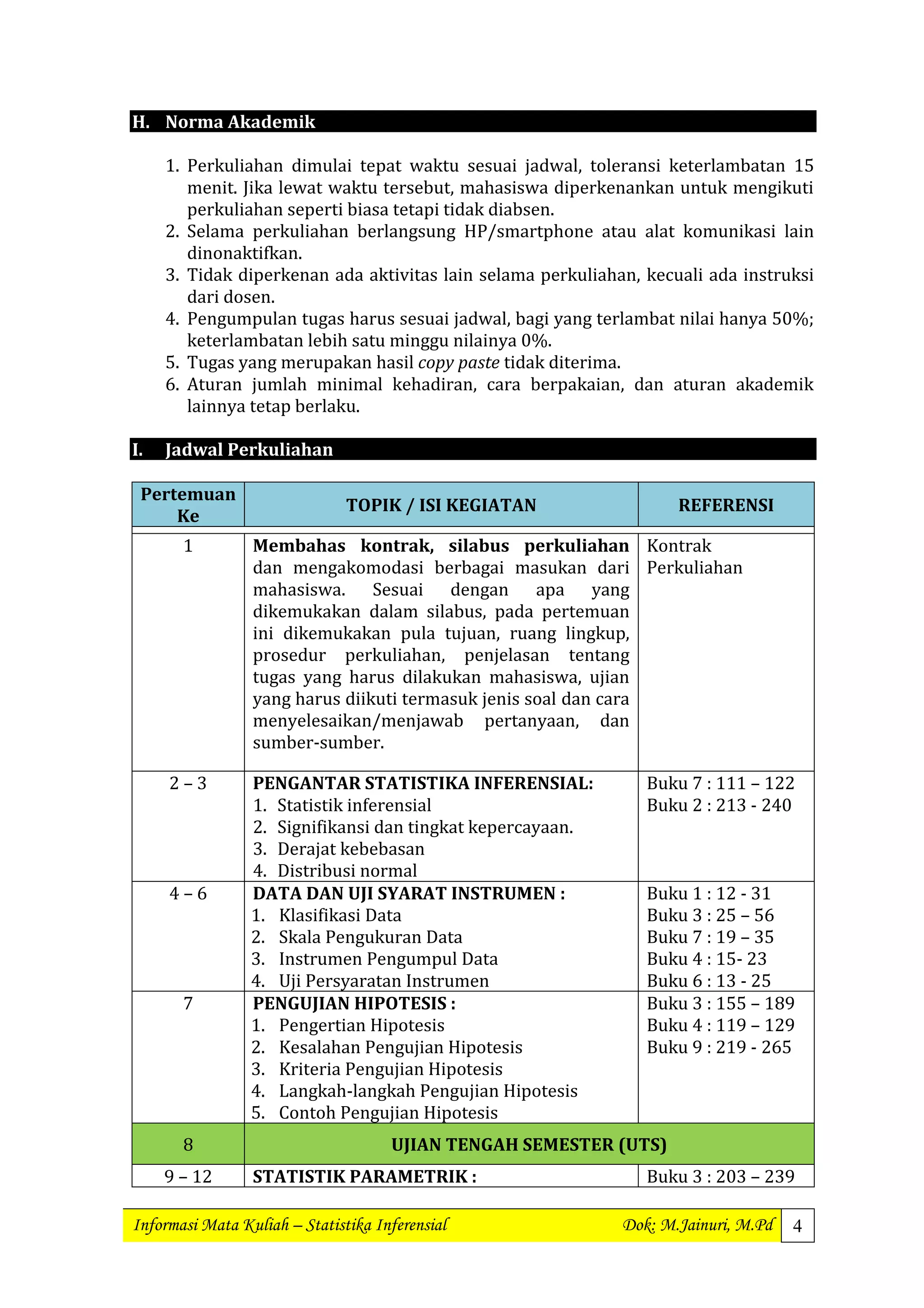 2019 kontrak statistik inferensial | PDF