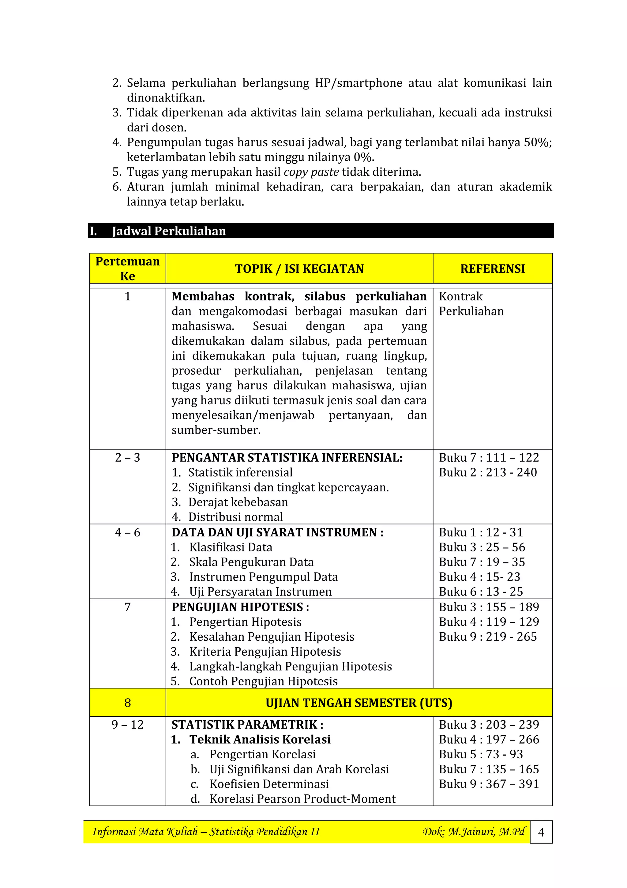 2019 kontrak statistik pendidikan II | PDF