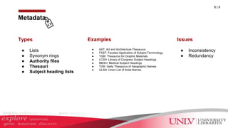 Metadata: An Overview for Digital Collections | PPT