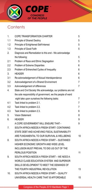 COPE 2019 Manifesto | PDF