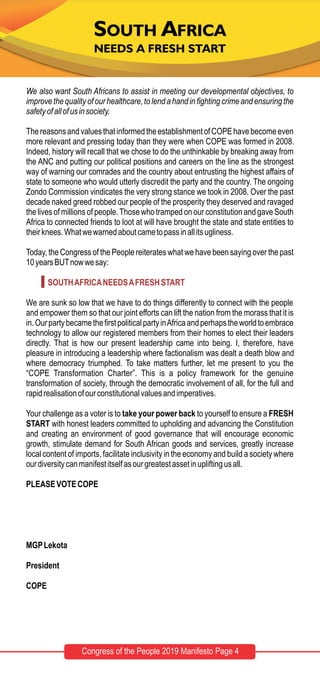 COPE 2019 Manifesto | PDF
