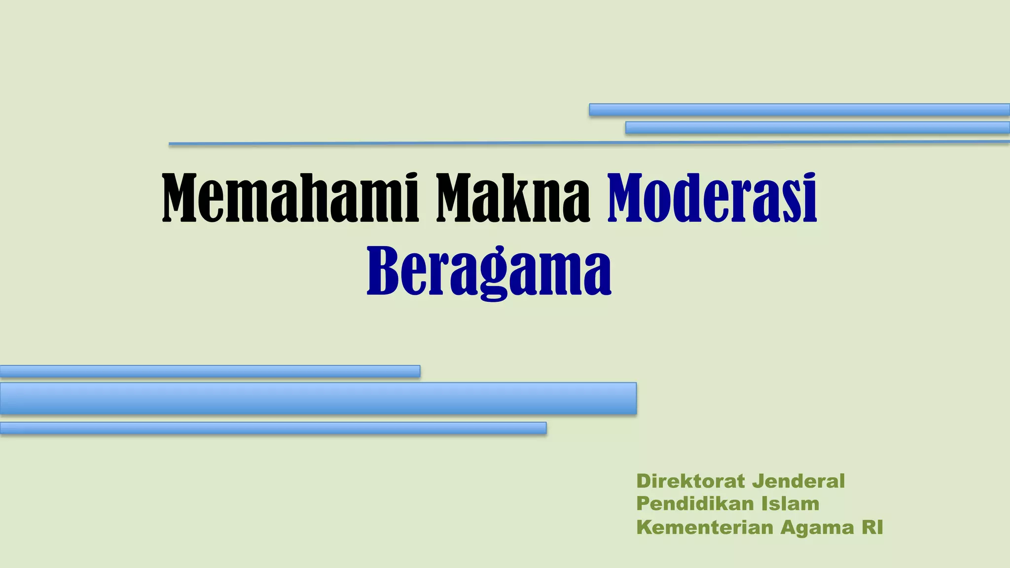 Konsep Moderasi Beragama | PDF