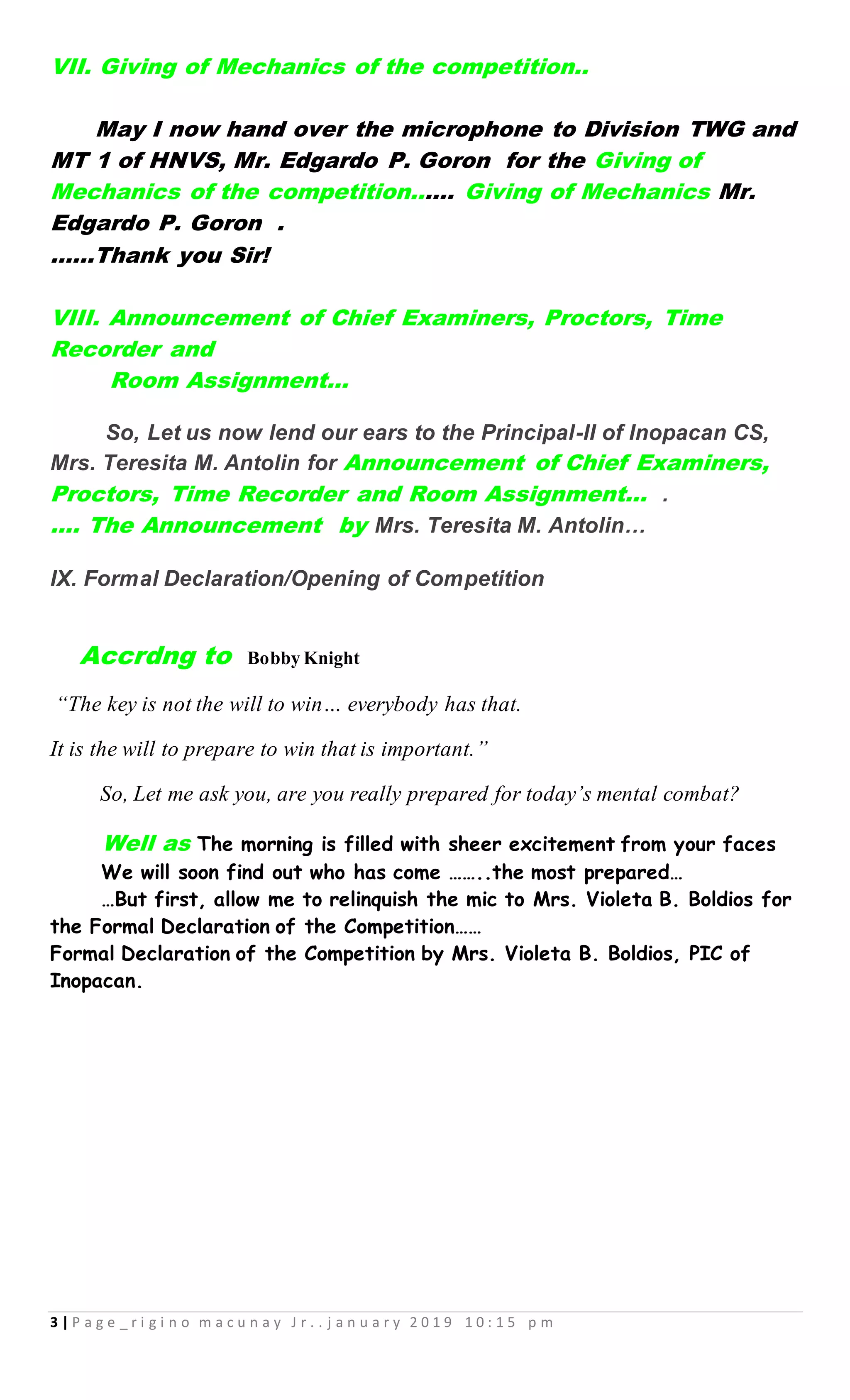 2019 mtap toastmaster's script | DOCX