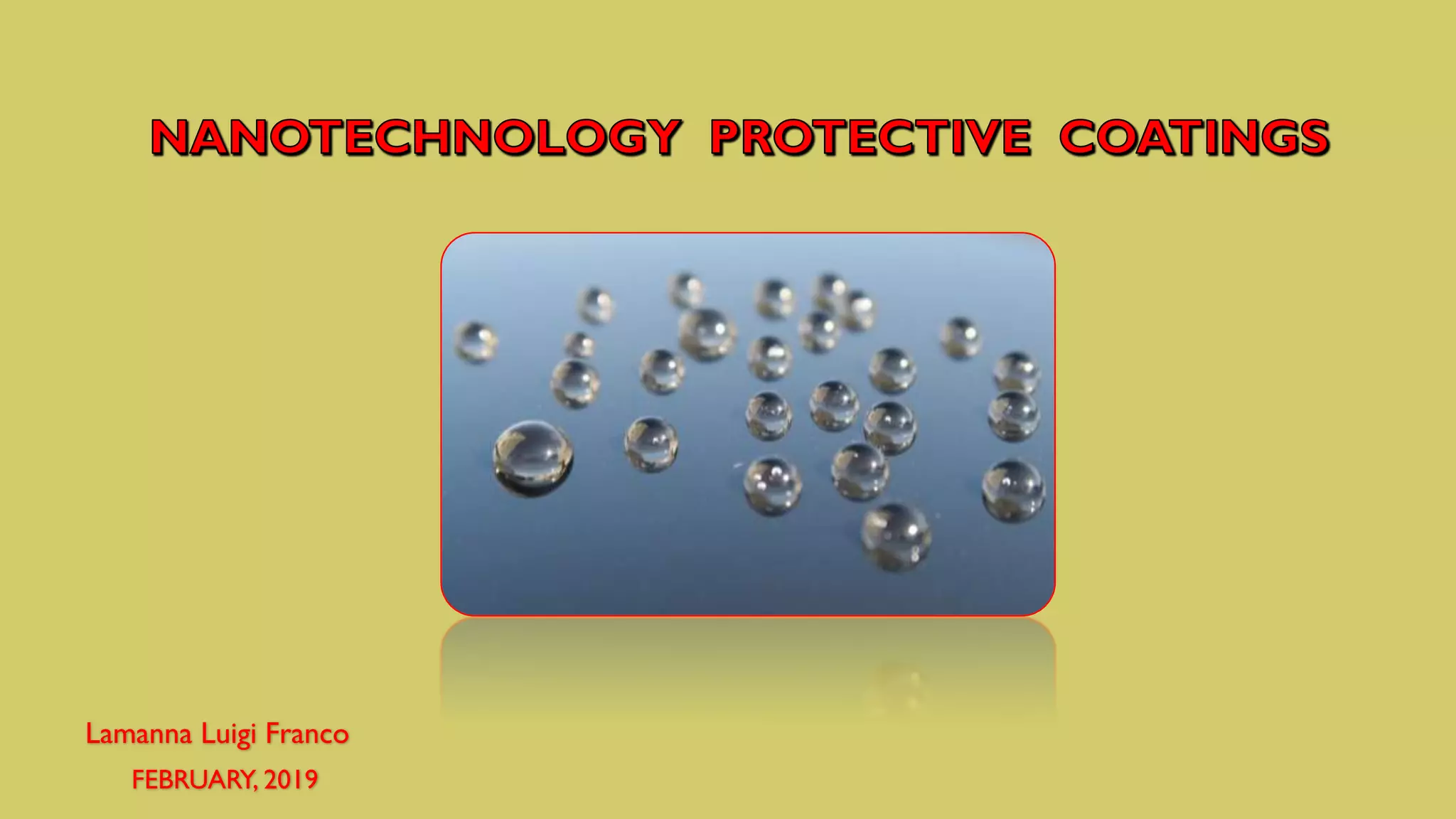 NANOTECHNOLOGY PROTECTIVE COATINGS | PDF