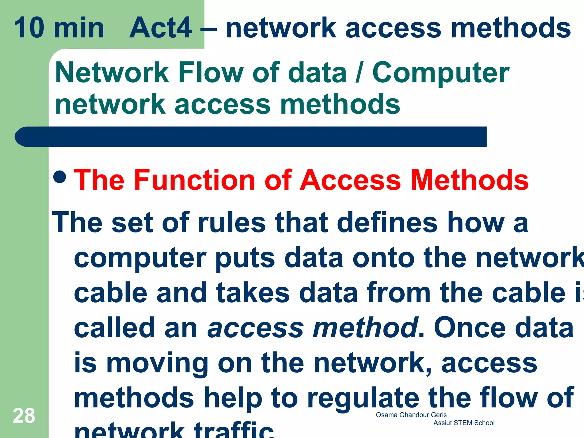 network topologies and access methods | PPT