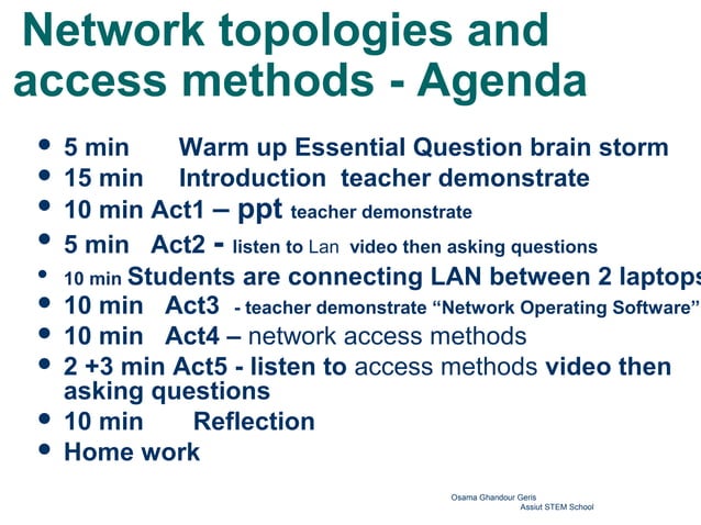 network topologies and access methods | PPT