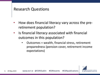Financial literacy and preparation for retirement | PPT