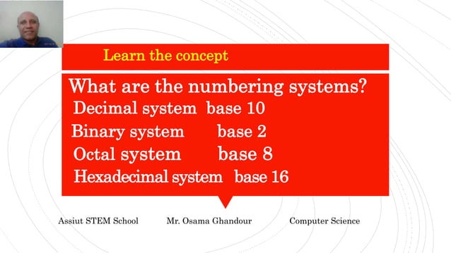 2019 Numbering Systems Decimal Binary Octal Hexadecimal Ppt Free