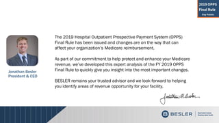 2019 outpatient prospective payment system final rule key points | PDF