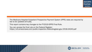 2019 outpatient prospective payment system final rule key points | PDF