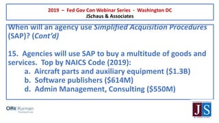 FED GOV CON - How, Why & When The Government Uses Simplified ...