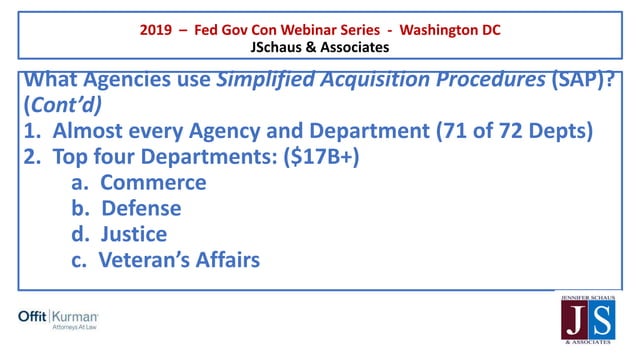 FED GOV CON - How, Why & When The Government Uses Simplified ...