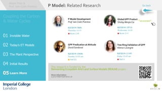 Coupling the water and carbon cycles using transpiration and primary ...