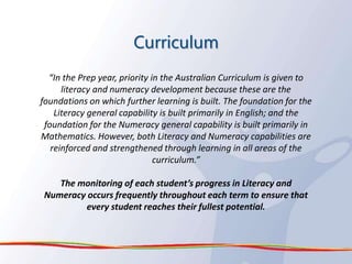 Our Lady of Dolours School, Mitchelton: Prep Information | PPTX